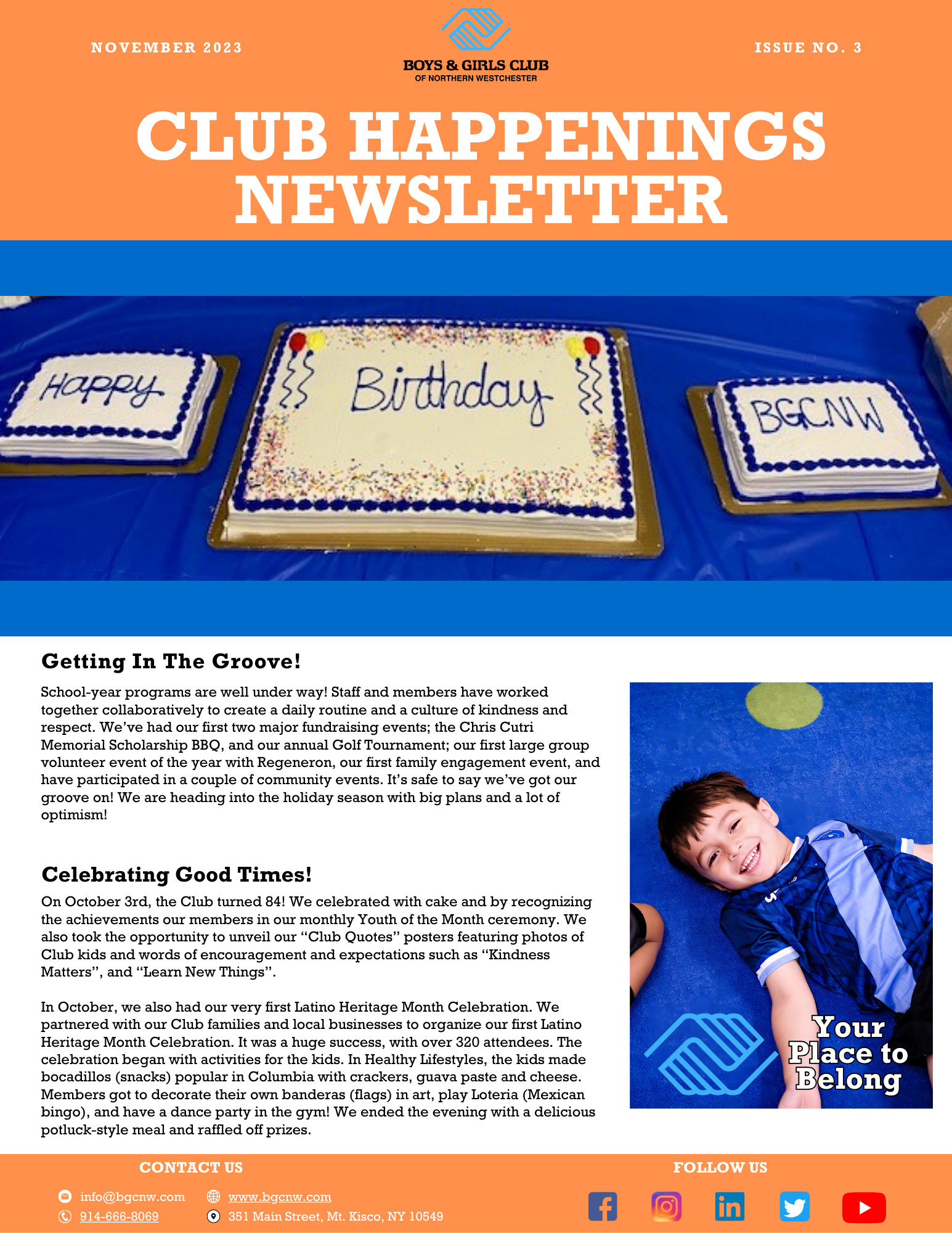 Club Happenings Newsletter - BOYS & GIRLS CLUB