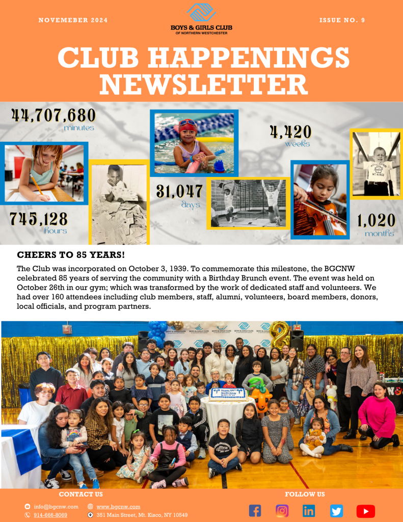 Club Happenings Newsletter - BOYS & GIRLS CLUB